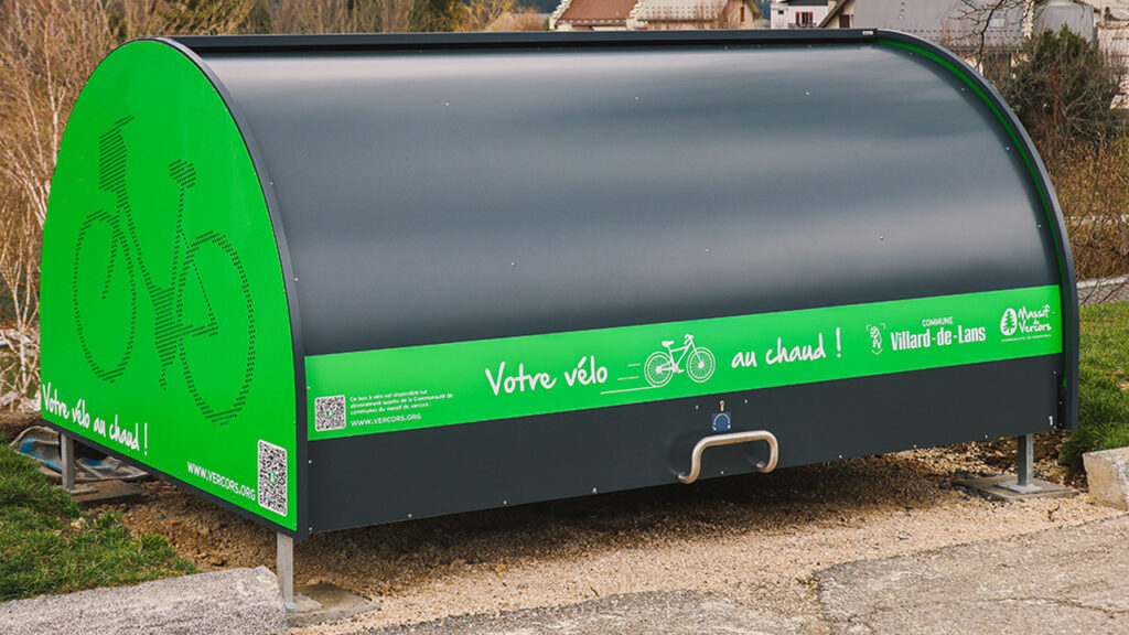 Secure bicycle shelters, individual or collective, open or closed